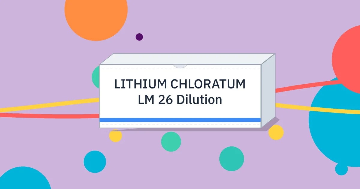 Symbolbild: Packung mit der Aufschrift LITHIUM CHLORATUM LM 26 Dilution (PZN 12932163) – Verfügbarkeit und Bezug in Apotheken in Frankfurt am Main