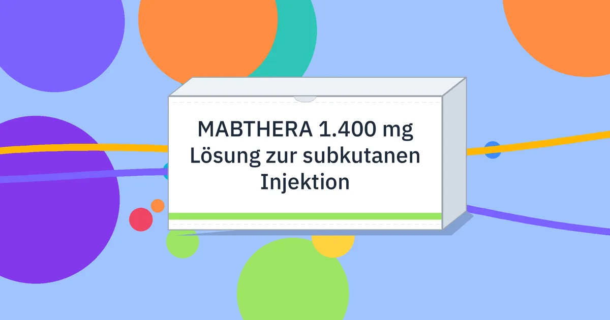 Symbolbild: Packung mit der Aufschrift MABTHERA 1.400 mg Lösung zur subkutanen Injektion (PZN 13877710) – Verfügbarkeit und Bezug in Apotheken in Frankfurt am Main