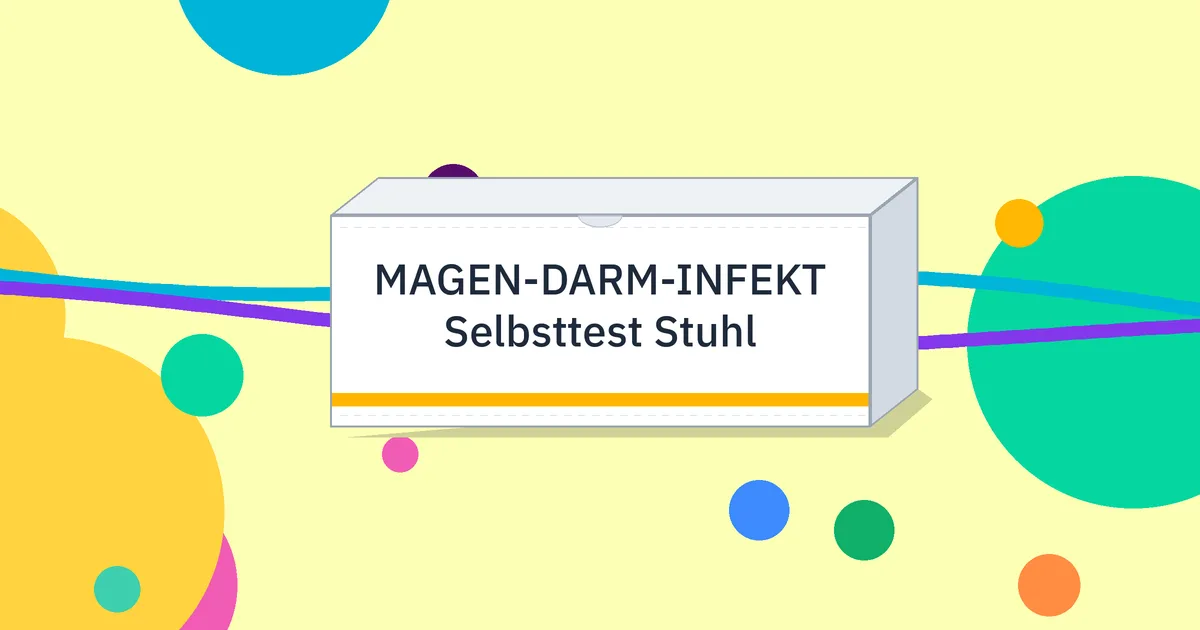 Symbolbild: Packung mit der Aufschrift MAGEN-DARM-INFEKT Selbsttest Stuhl (PZN 18795388) – Verfügbarkeit und Bezug in Apotheken in Frankfurt am Main