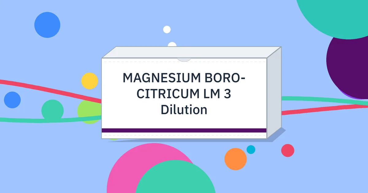 Symbolbild: Packung mit der Aufschrift MAGNESIUM BORO-CITRICUM LM 3 Dilution (PZN 12936474) – Verfügbarkeit und Bezug in Apotheken in Frankfurt am Main