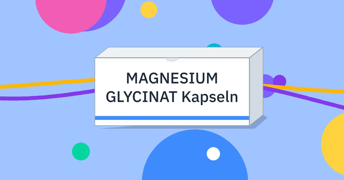 Symbolbild: Packung mit der Aufschrift MAGNESIUM GLYCINAT Kapseln (PZN 20061831) – Verfügbarkeit und Bezug in Apotheken in Frankfurt am Main