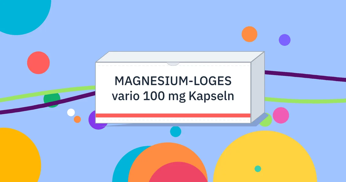 Symbolbild: Packung mit der Aufschrift MAGNESIUM-LOGES vario 100 mg Kapseln (PZN 20102582) – Verfügbarkeit und Bezug in Apotheken in Frankfurt am Main