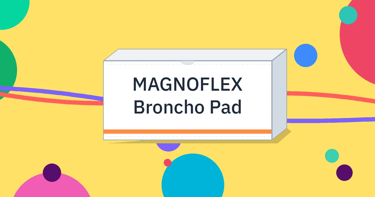 Symbolbild: Packung mit der Aufschrift MAGNOFLEX Broncho Pad (PZN 00889798) – Verfügbarkeit und Bezug in Apotheken in Frankfurt am Main