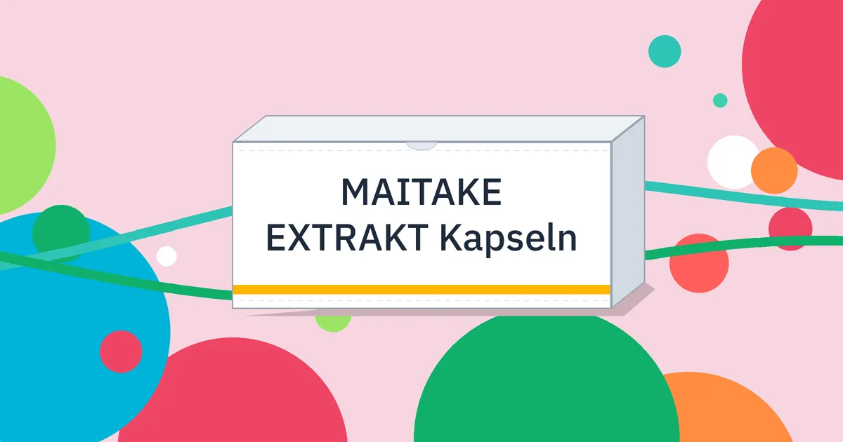 Symbolbild: Packung mit der Aufschrift MAITAKE EXTRAKT Kapseln (PZN 10231031) – Verfügbarkeit und Bezug in Apotheken in Frankfurt am Main
