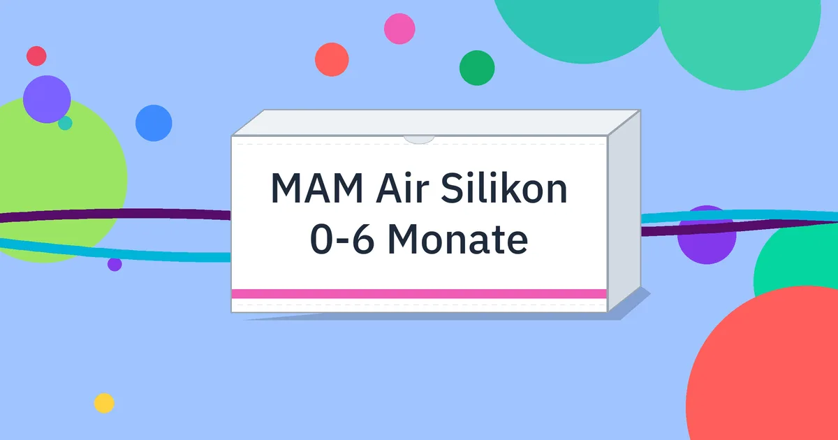 Symbolbild: Packung mit der Aufschrift MAM Air Silikon 0-6 Monate (PZN 09760089) – Verfügbarkeit und Bezug in Apotheken in Frankfurt am Main