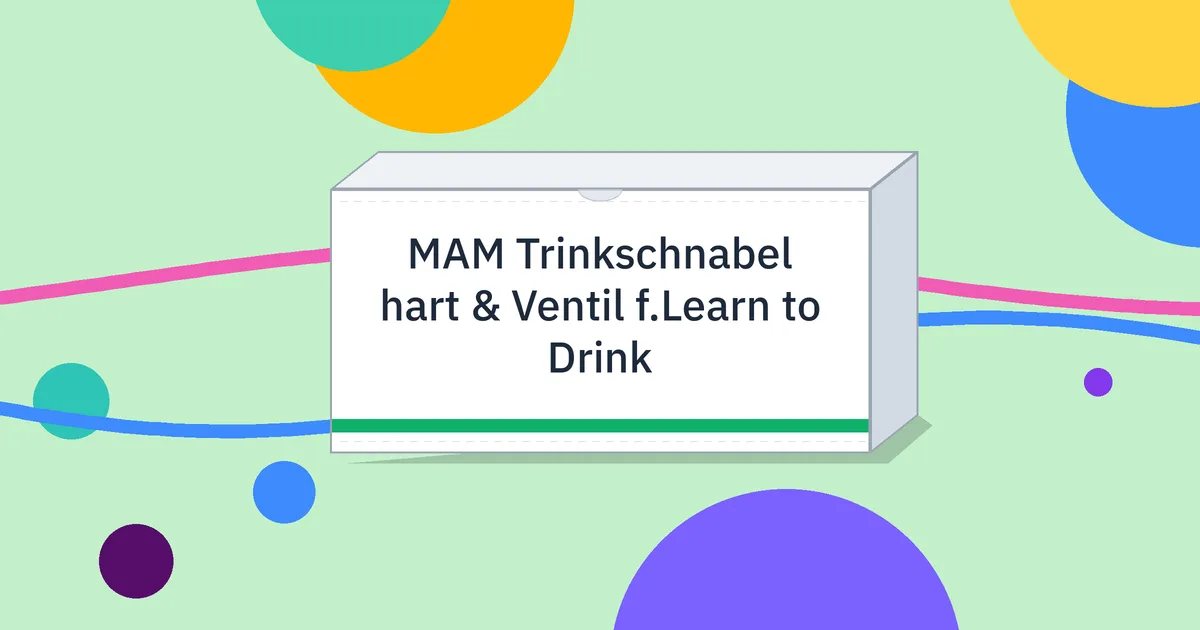 Symbolbild: Packung mit der Aufschrift MAM Trinkschnabel hart & Ventil f.Learn to Drink (PZN 07562913) – Verfügbarkeit und Bezug in Apotheken in Frankfurt am Main