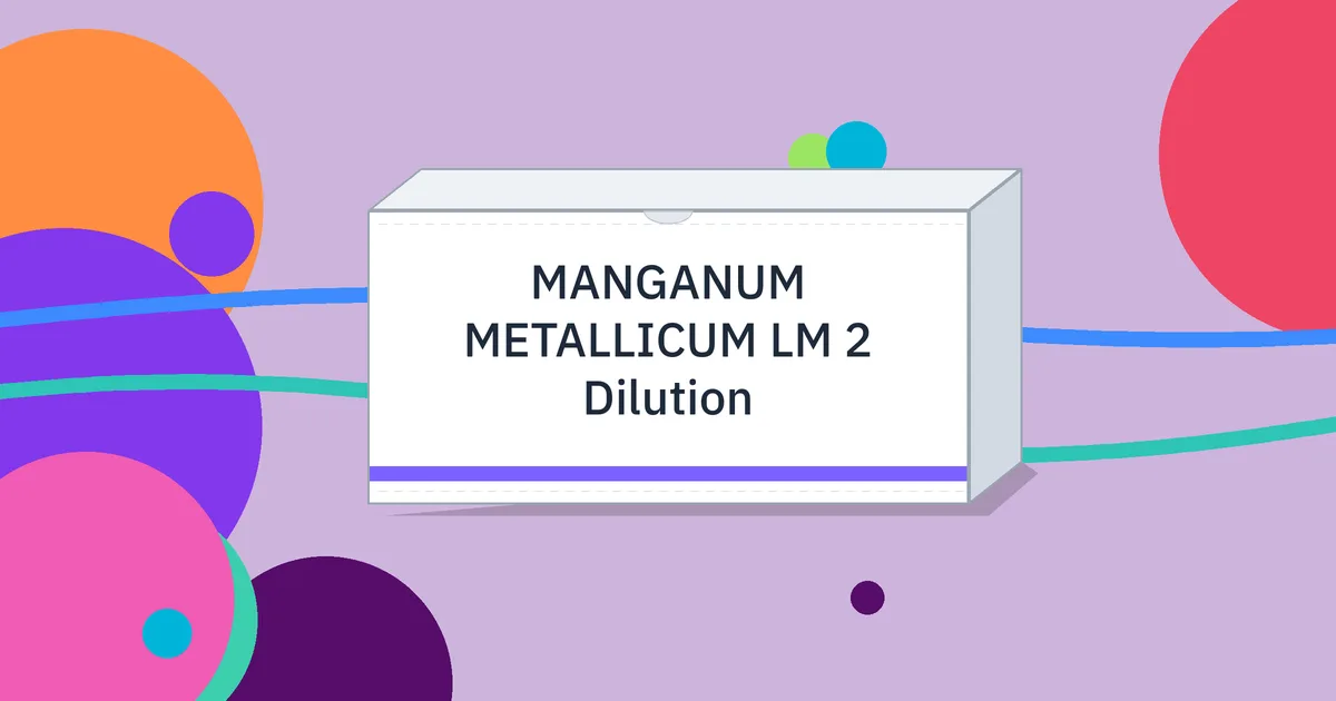 Symbolbild: Packung mit der Aufschrift MANGANUM METALLICUM LM 2 Dilution (PZN 12943161) – Verfügbarkeit und Bezug in Apotheken in Frankfurt am Main