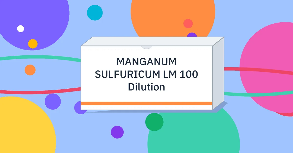Symbolbild: Packung mit der Aufschrift MANGANUM SULFURICUM LM 100 Dilution (PZN 12946308) – Verfügbarkeit und Bezug in Apotheken in Frankfurt am Main