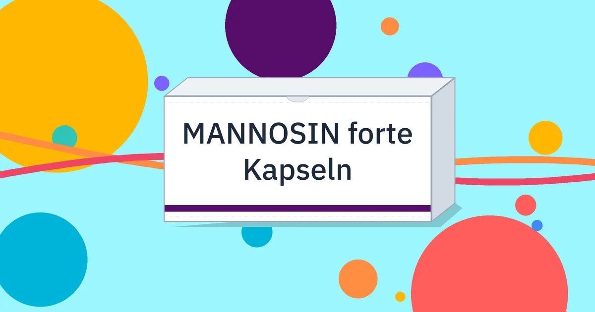 Symbolbild: Packung mit der Aufschrift MANNOSIN forte Kapseln (PZN 14215968) – Verfügbarkeit und Bezug in Apotheken in Frankfurt am Main