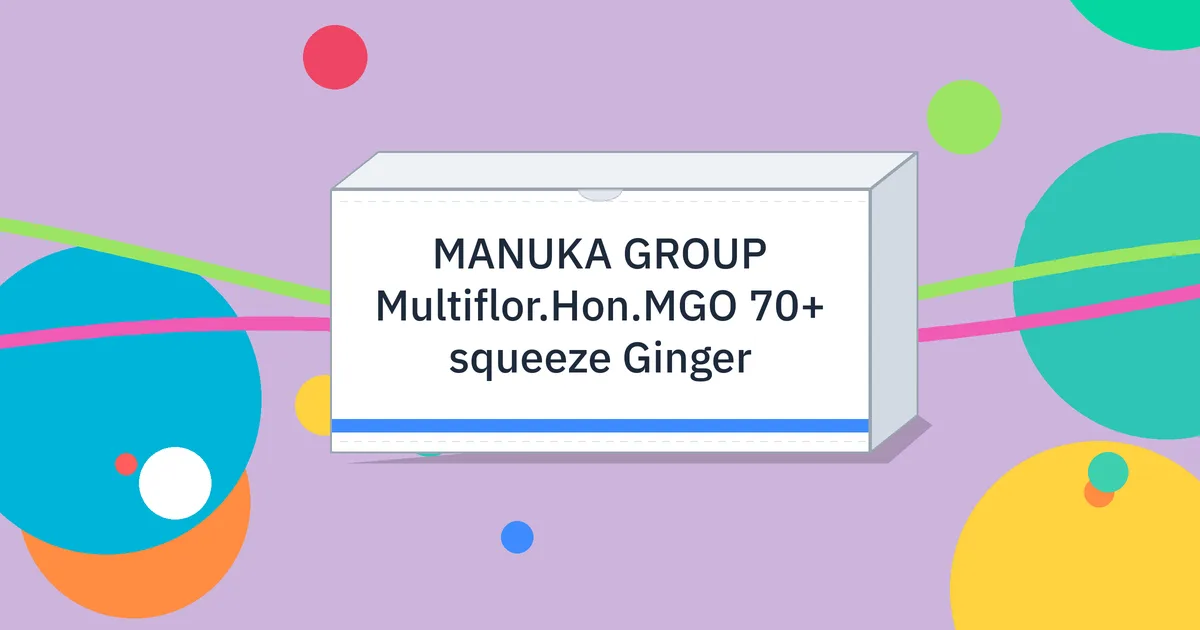 Symbolbild: Packung mit der Aufschrift MANUKA GROUP Multiflor.Hon.MGO 70+ squeeze Ginger (PZN 18244955) – Verfügbarkeit und Bezug in Apotheken in Frankfurt am Main