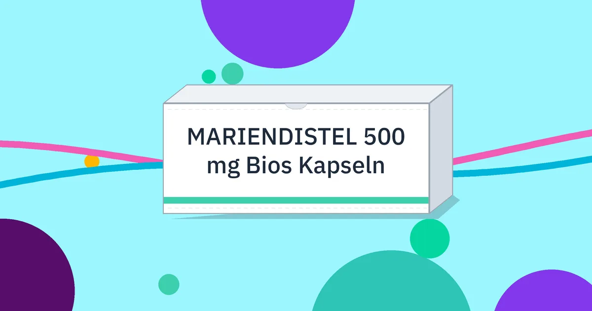 Symbolbild: Packung mit der Aufschrift MARIENDISTEL 500 mg Bios Kapseln (PZN 05897851) – Verfügbarkeit und Bezug in Apotheken in Frankfurt am Main