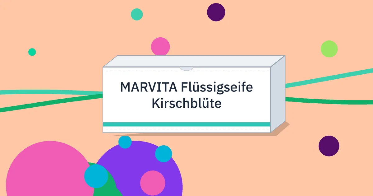 Symbolbild: Packung mit der Aufschrift MARVITA Flüssigseife Kirschblüte (PZN 16758532) – Verfügbarkeit und Bezug in Apotheken in Frankfurt am Main
