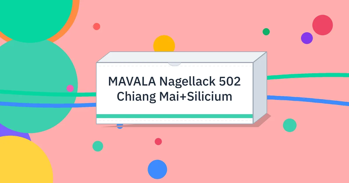 Symbolbild: Packung mit der Aufschrift MAVALA Nagellack 502 Chiang Mai+Silicium (PZN 20608442) – Verfügbarkeit und Bezug in Apotheken in Frankfurt am Main