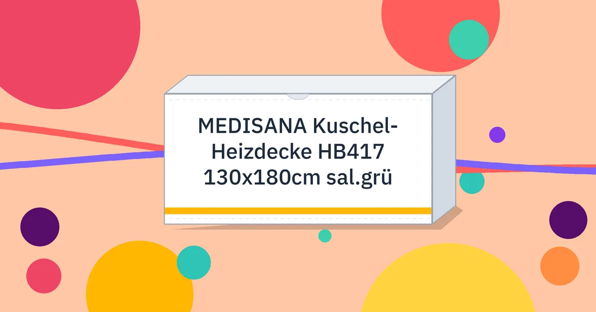 Symbolbild: Packung mit der Aufschrift MEDISANA Kuschel-Heizdecke HB417 130x180cm sal.grü (PZN 20835155) – Verfügbarkeit und Bezug in Apotheken in Frankfurt am Main