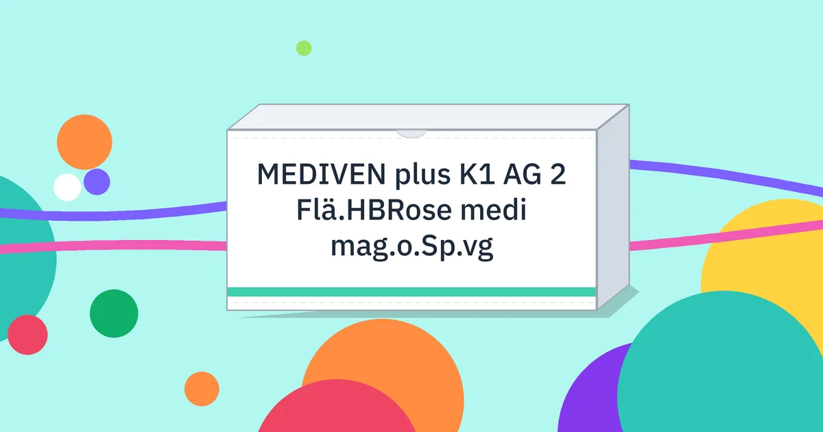Symbolbild: Packung mit der Aufschrift MEDIVEN plus K1 AG 2 Flä.HBRose medi mag.o.Sp.vg (PZN 15912126) – Verfügbarkeit und Bezug in Apotheken in Frankfurt am Main
