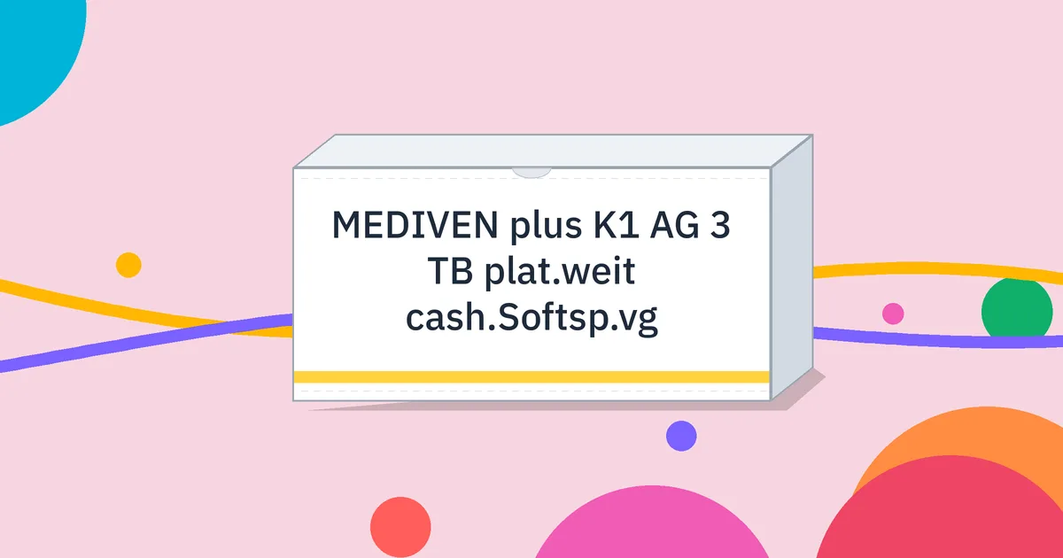 Symbolbild: Packung mit der Aufschrift MEDIVEN plus K1 AG 3 TB plat.weit cash.Softsp.vg (PZN 15061243) – Verfügbarkeit und Bezug in Apotheken in Frankfurt am Main