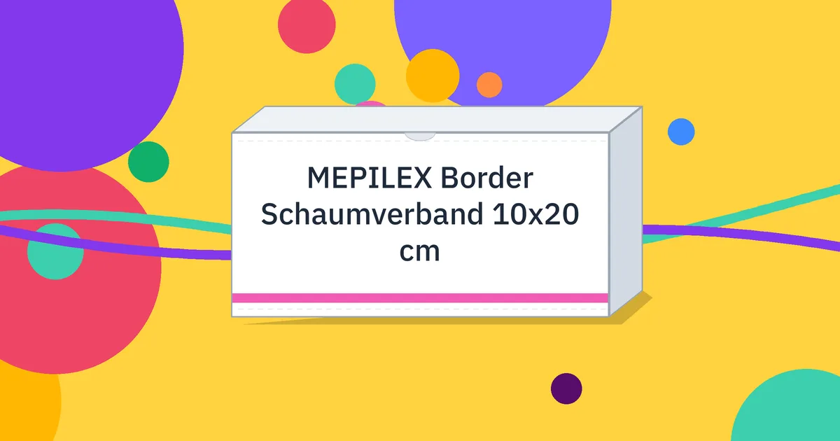 Symbolbild: Packung mit der Aufschrift MEPILEX Border Schaumverband 10x20 cm (PZN 10264160) – Verfügbarkeit und Bezug in Apotheken in Frankfurt am Main