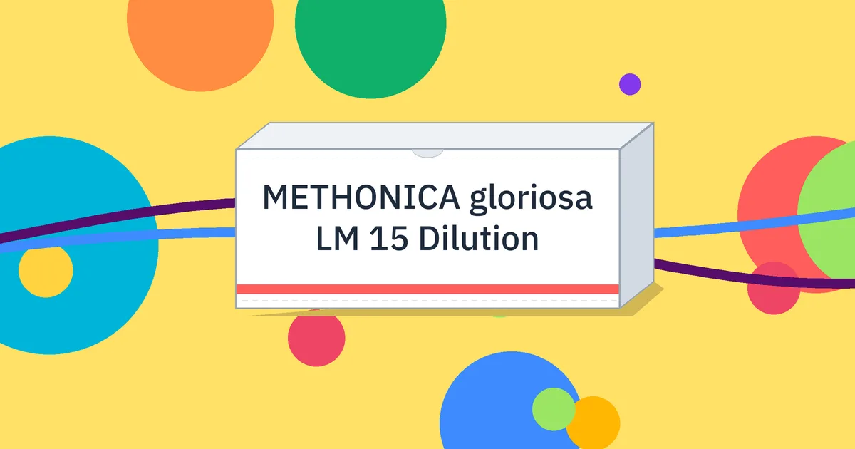 Symbolbild: Packung mit der Aufschrift METHONICA gloriosa LM 15 Dilution (PZN 13606595) – Verfügbarkeit und Bezug in Apotheken in Frankfurt am Main