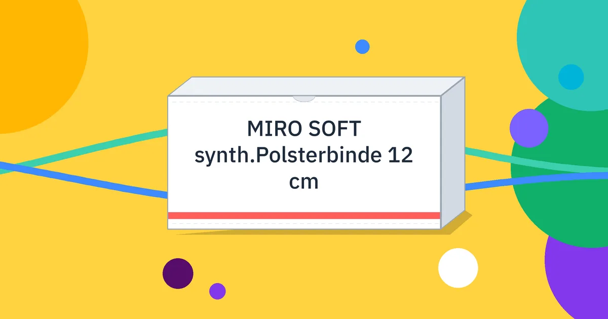 Symbolbild: Packung mit der Aufschrift MIRO SOFT synth.Polsterbinde 12 cm (PZN 02849538) – Verfügbarkeit und Bezug in Apotheken in Frankfurt am Main
