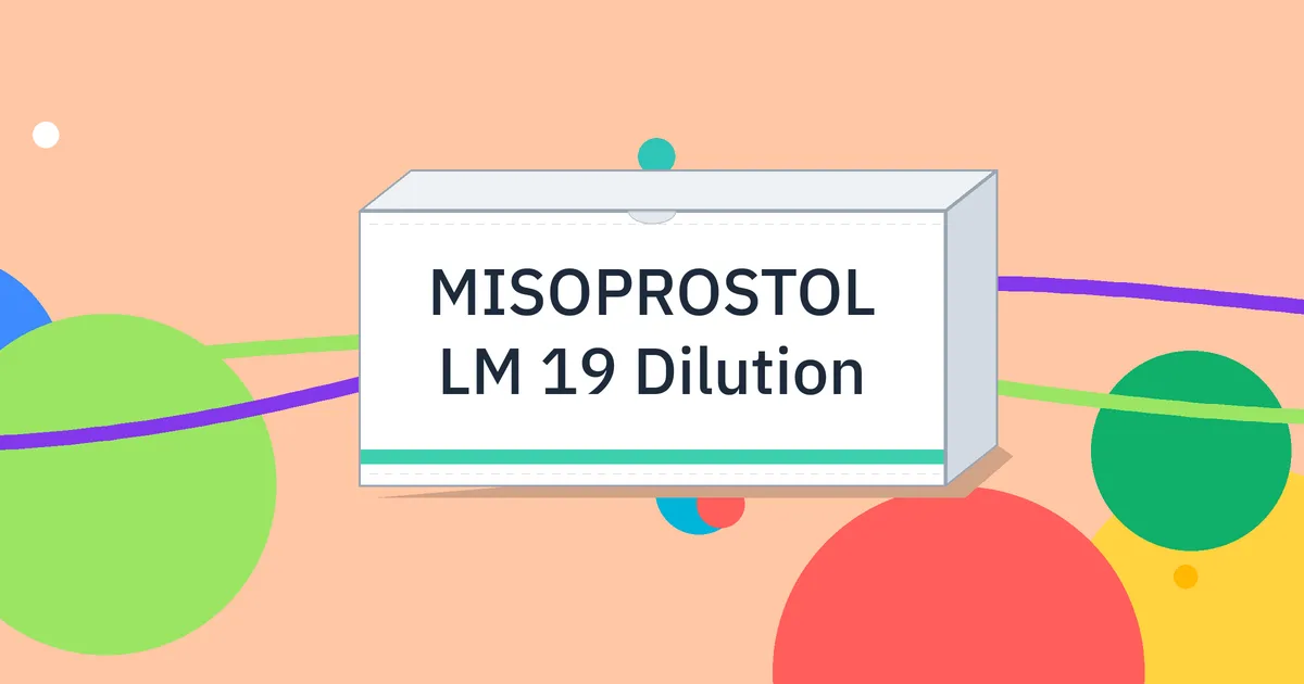 Symbolbild: Packung mit der Aufschrift MISOPROSTOL LM 19 Dilution (PZN 12956732) – Verfügbarkeit und Bezug in Apotheken in Frankfurt am Main