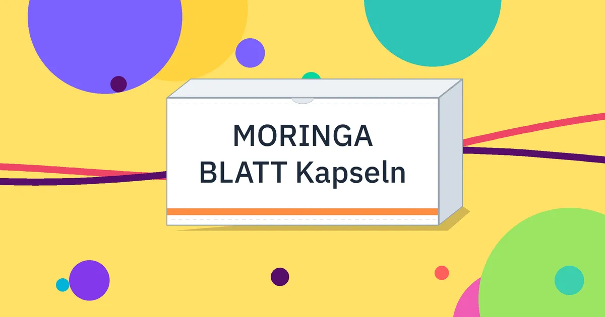 Symbolbild: Packung mit der Aufschrift MORINGA BLATT Kapseln (PZN 10323796) – Verfügbarkeit und Bezug in Apotheken in Frankfurt am Main