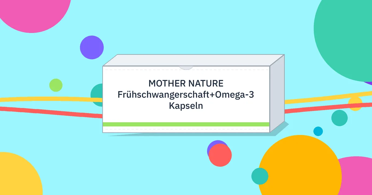 Symbolbild: Packung mit der Aufschrift MOTHER NATURE Frühschwangerschaft+Omega-3 Kapseln (PZN 18679647) – Verfügbarkeit und Bezug in Apotheken in Frankfurt am Main