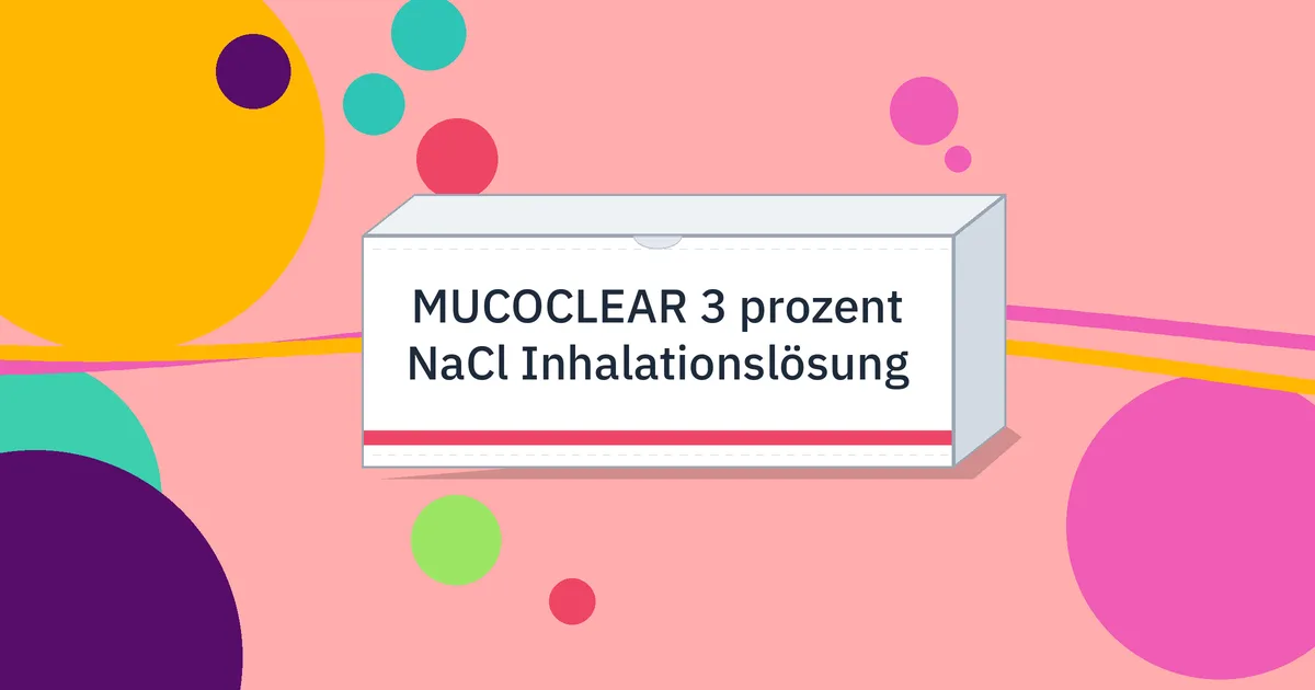 Symbolbild: Packung mit der Aufschrift MUCOCLEAR 3 prozent NaCl Inhalationslösung (PZN 05737225) – Verfügbarkeit und Bezug in Apotheken in Frankfurt am Main