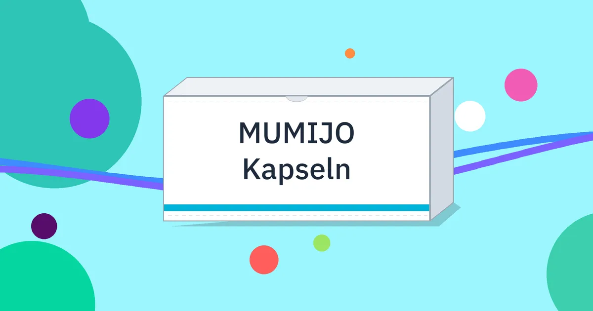 Symbolbild: Packung mit der Aufschrift MUMIJO Kapseln (PZN 17430414) – Verfügbarkeit und Bezug in Apotheken in Frankfurt am Main