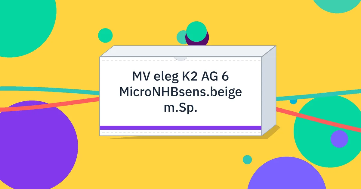 Symbolbild: Packung mit der Aufschrift MV eleg K2 AG 6 MicroNHBsens.beige m.Sp. (PZN 15724399) – Verfügbarkeit und Bezug in Apotheken in Frankfurt am Main