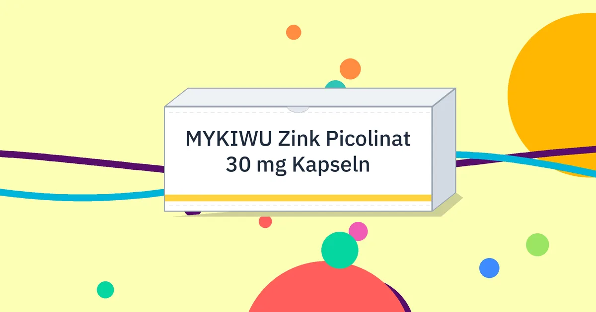 Symbolbild: Packung mit der Aufschrift MYKIWU Zink Picolinat 30 mg Kapseln (PZN 20121415) – Verfügbarkeit und Bezug in Apotheken in Frankfurt am Main