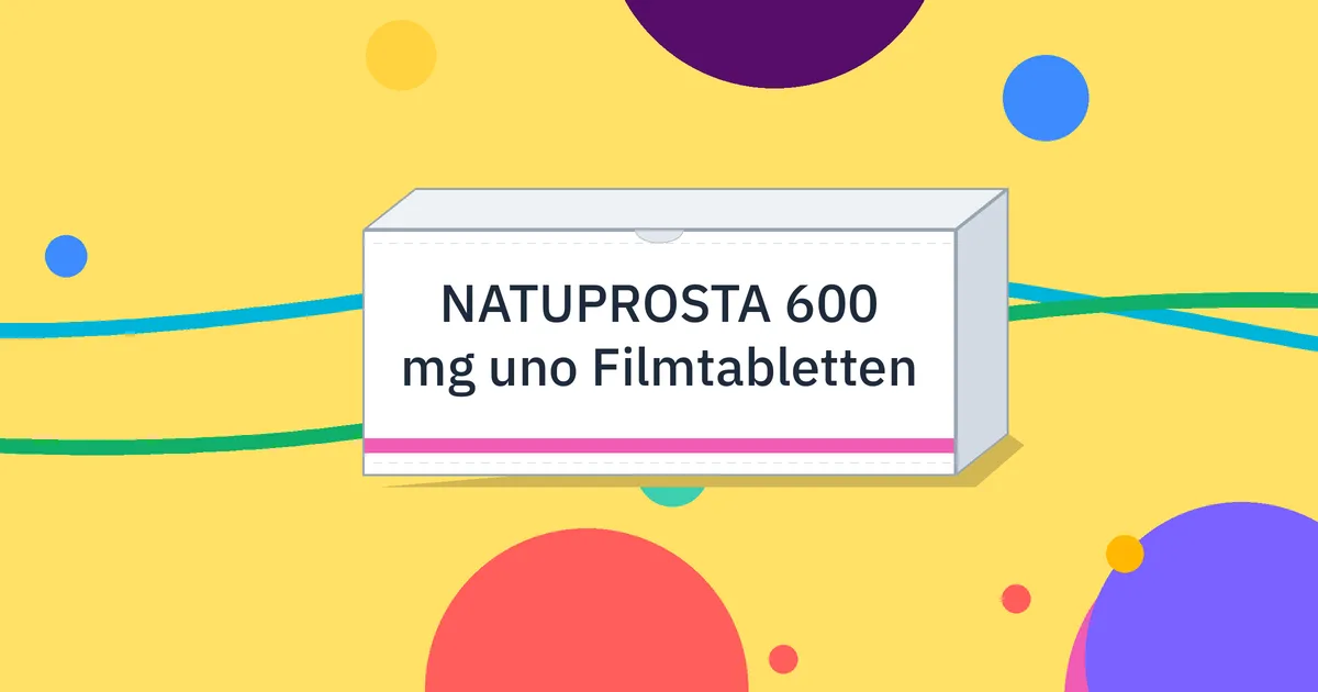 Symbolbild: Packung mit der Aufschrift NATUPROSTA 600 mg uno Filmtabletten (PZN 08455846) – Verfügbarkeit und Bezug in Apotheken in Frankfurt am Main