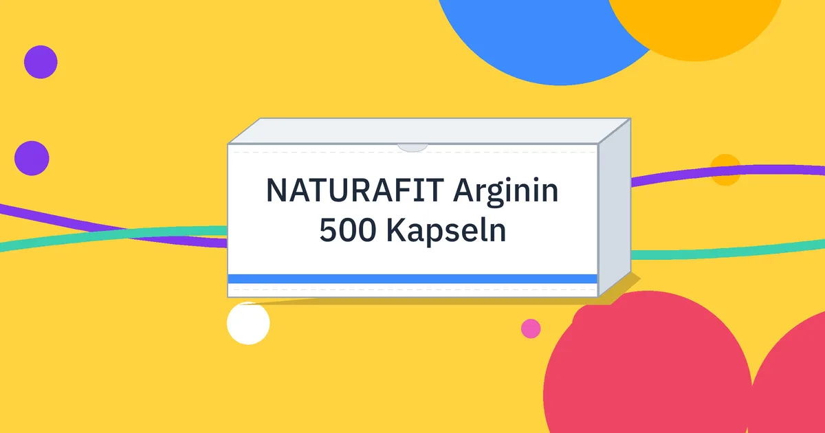 Symbolbild: Packung mit der Aufschrift NATURAFIT Arginin 500 Kapseln (PZN 11859151) – Verfügbarkeit und Bezug in Apotheken in Frankfurt am Main