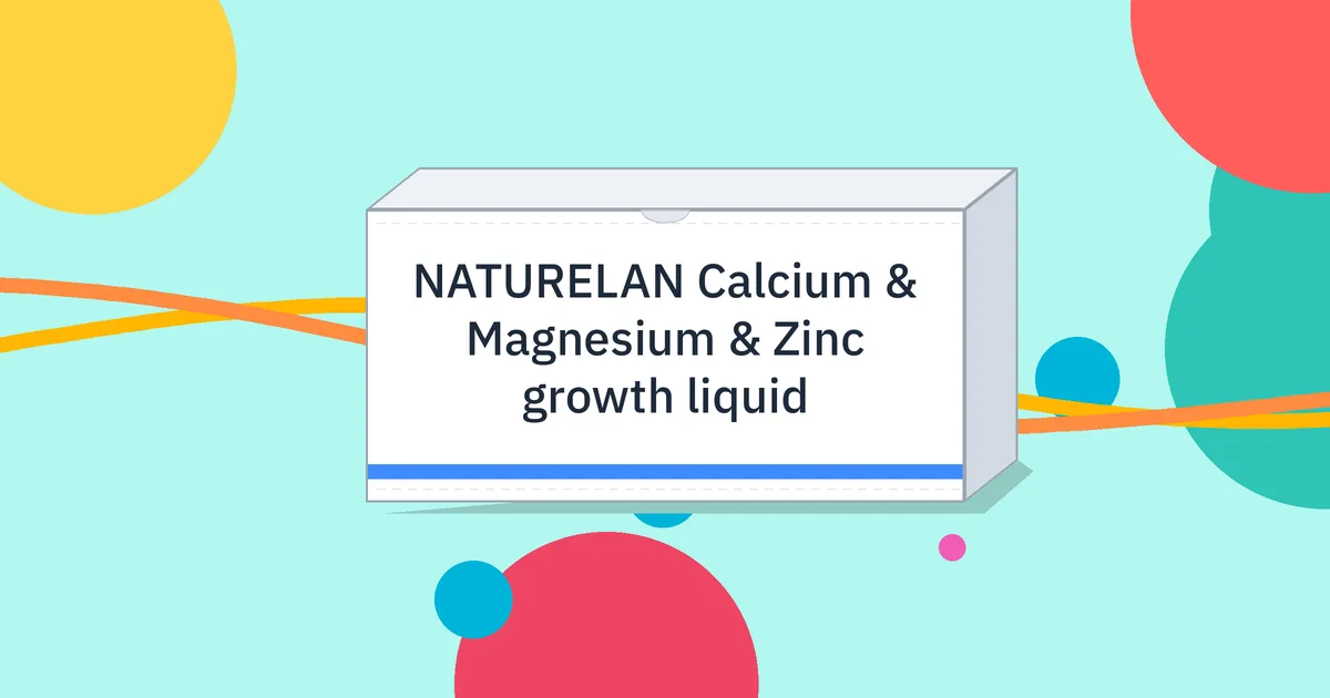 Symbolbild: Packung mit der Aufschrift NATURELAN Calcium & Magnesium & Zinc growth liquid (PZN 19641233) – Verfügbarkeit und Bezug in Apotheken in Frankfurt am Main