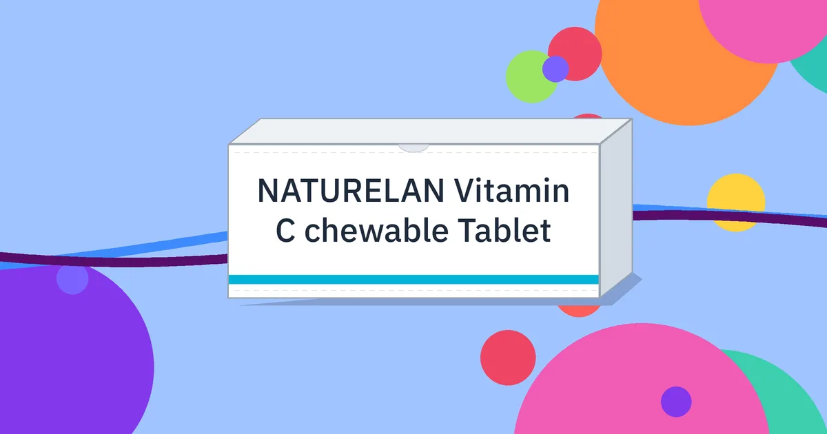 Symbolbild: Packung mit der Aufschrift NATURELAN Vitamin C chewable Tablet (PZN 20093127) – Verfügbarkeit und Bezug in Apotheken in Frankfurt am Main