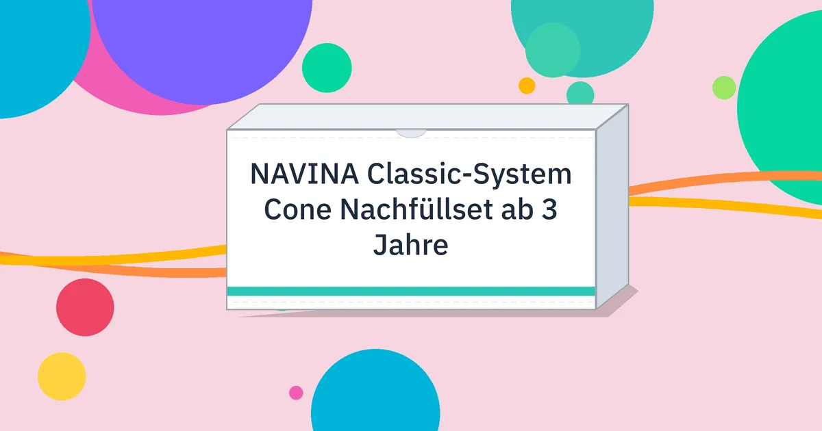 Symbolbild: Packung mit der Aufschrift NAVINA Classic-System Cone Nachfüllset ab 3 Jahre (PZN 14261477) – Verfügbarkeit und Bezug in Apotheken in Frankfurt am Main