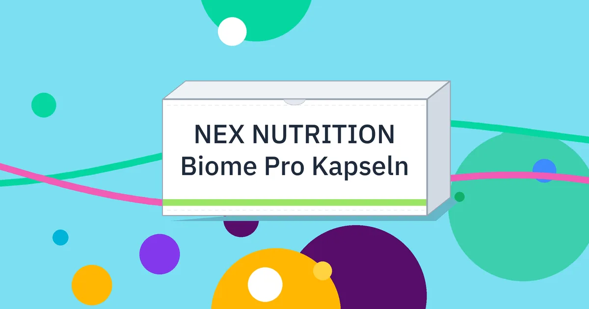 Symbolbild: Packung mit der Aufschrift NEX NUTRITION Biome Pro Kapseln (PZN 14177618) – Verfügbarkeit und Bezug in Apotheken in Frankfurt am Main