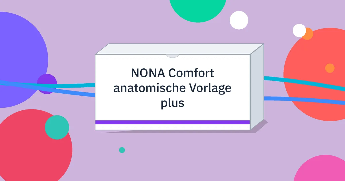 Symbolbild: Packung mit der Aufschrift NONA Comfort anatomische Vorlage plus (PZN 12538319) – Verfügbarkeit und Bezug in Apotheken in Frankfurt am Main