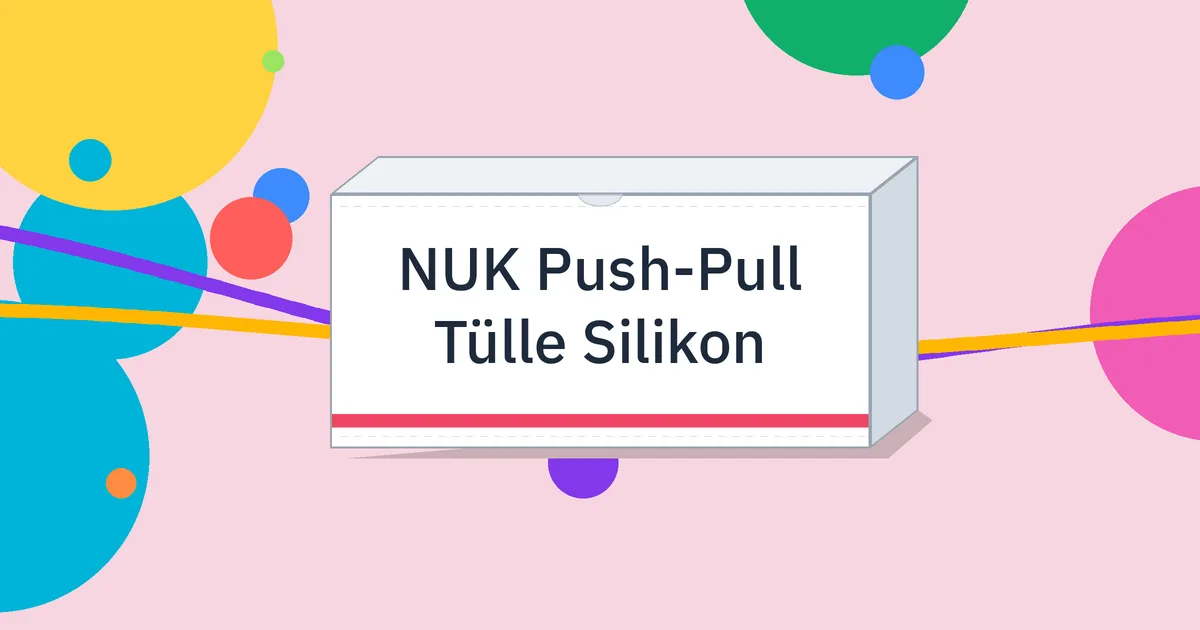 Symbolbild: Packung mit der Aufschrift NUK Push-Pull Tülle Silikon (PZN 10405850) – Verfügbarkeit und Bezug in Apotheken in Frankfurt am Main