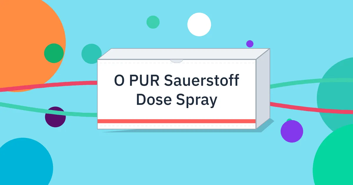 Symbolbild: Packung mit der Aufschrift O PUR Sauerstoff Dose Spray (PZN 00357392) – Verfügbarkeit und Bezug in Apotheken in Frankfurt am Main