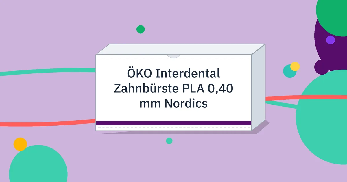 Symbolbild: Packung mit der Aufschrift ÖKO Interdental Zahnbürste PLA 0,40 mm Nordics (PZN 16675042) – Verfügbarkeit und Bezug in Apotheken in Frankfurt am Main