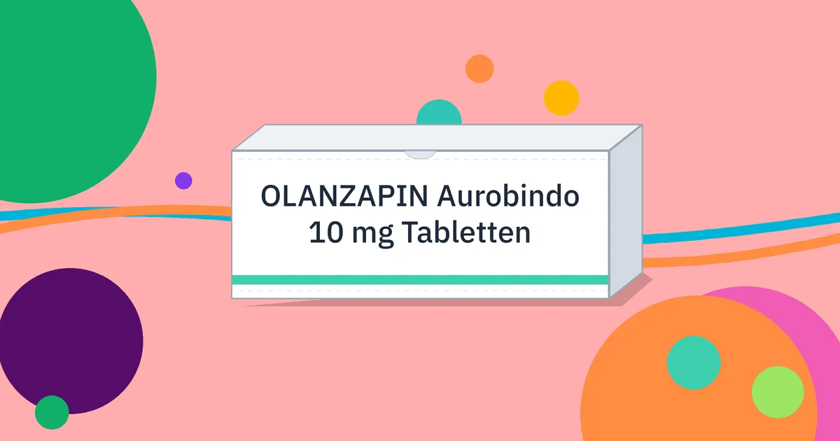 Symbolbild: Packung mit der Aufschrift OLANZAPIN Aurobindo 10 mg Tabletten (PZN 20508657) – Verfügbarkeit und Bezug in Apotheken in Frankfurt am Main