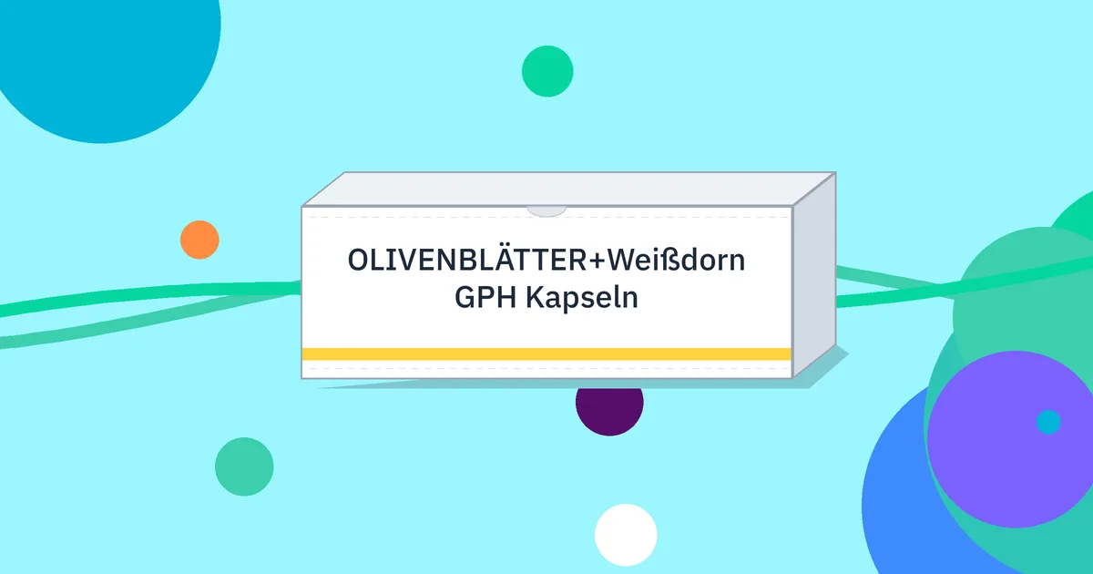 Symbolbild: Packung mit der Aufschrift OLIVENBLÄTTER+Weißdorn GPH Kapseln (PZN 00963709) – Verfügbarkeit und Bezug in Apotheken in Frankfurt am Main