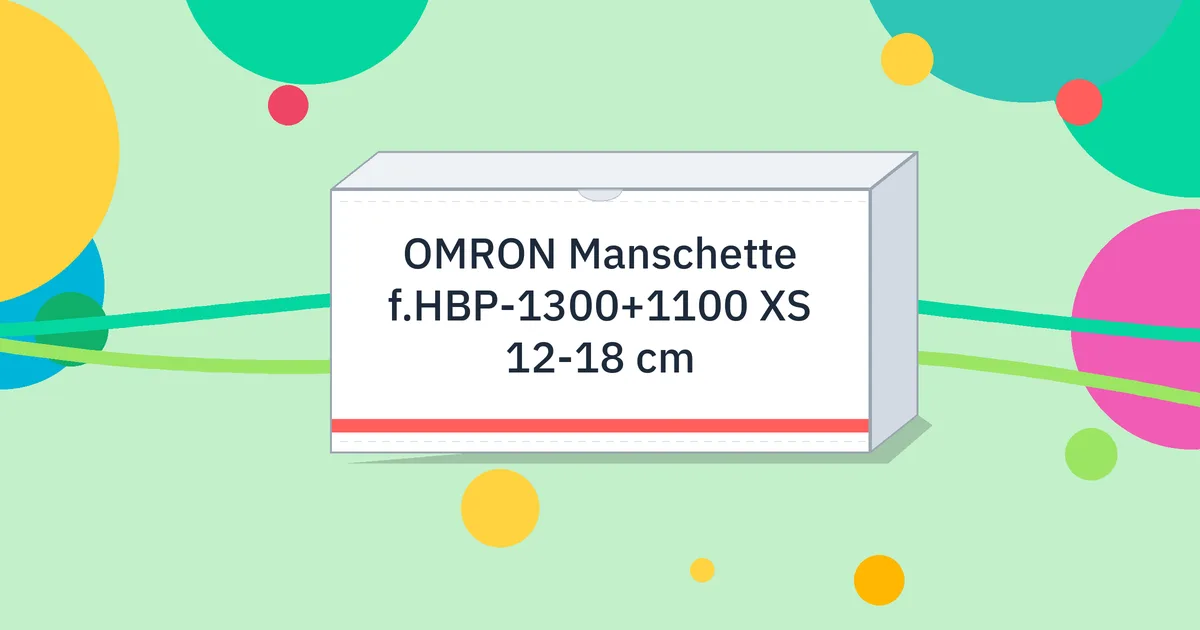 Symbolbild: Packung mit der Aufschrift OMRON Manschette f.HBP-1300+1100 XS 12-18 cm (PZN 10117625) – Verfügbarkeit und Bezug in Apotheken in Frankfurt am Main