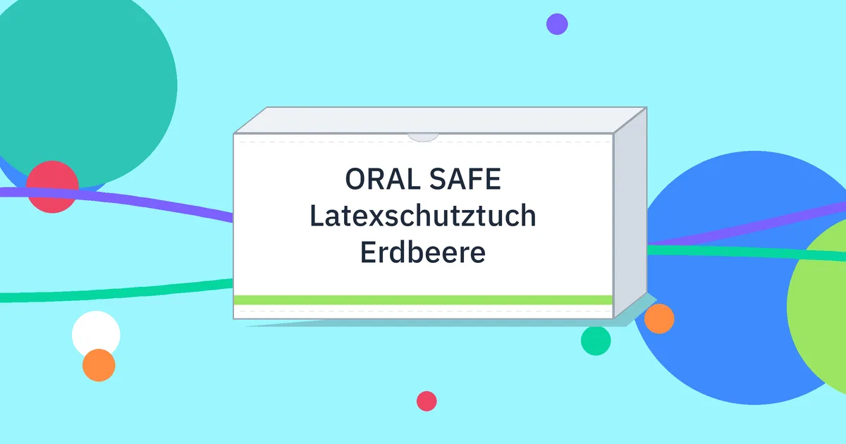 Symbolbild: Packung mit der Aufschrift ORAL SAFE Latexschutztuch Erdbeere (PZN 07610724) – Verfügbarkeit und Bezug in Apotheken in Frankfurt am Main