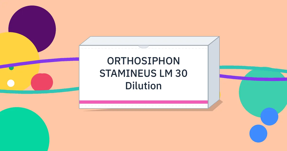 Symbolbild: Packung mit der Aufschrift ORTHOSIPHON STAMINEUS LM 30 Dilution (PZN 13628237) – Verfügbarkeit und Bezug in Apotheken in Frankfurt am Main