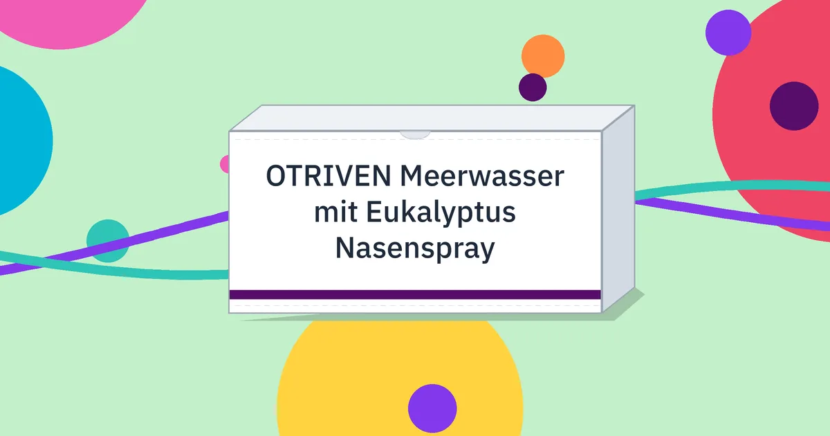 Symbolbild: Packung mit der Aufschrift OTRIVEN Meerwasser mit Eukalyptus Nasenspray (PZN 11140939) – Verfügbarkeit und Bezug in Apotheken in Frankfurt am Main