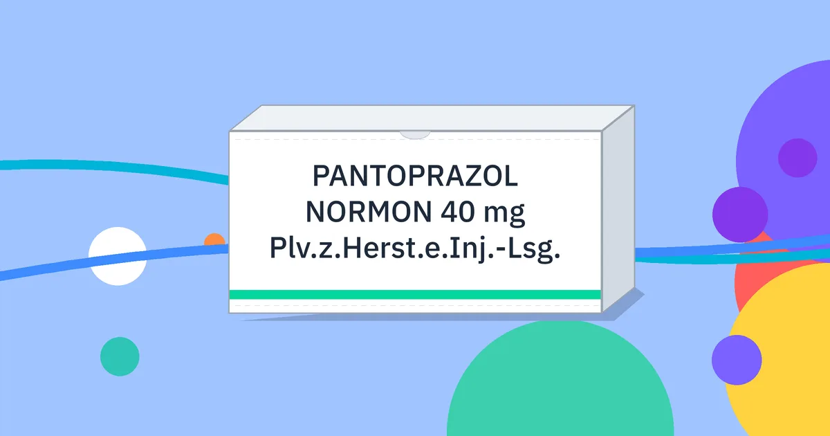 Symbolbild: Packung mit der Aufschrift PANTOPRAZOL NORMON 40 mg Plv.z.Herst.e.Inj.-Lsg. (PZN 17262572) – Verfügbarkeit und Bezug in Apotheken in Frankfurt am Main