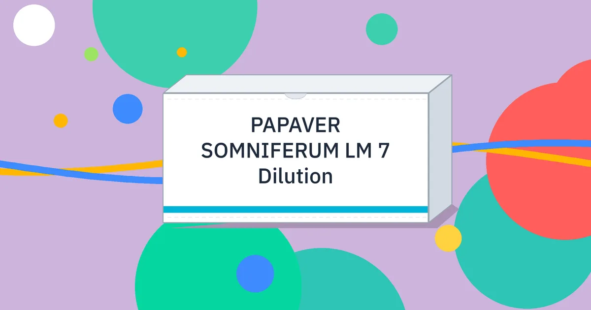 Symbolbild: Packung mit der Aufschrift PAPAVER SOMNIFERUM LM 7 Dilution (PZN 12975787) – Verfügbarkeit und Bezug in Apotheken in Frankfurt am Main