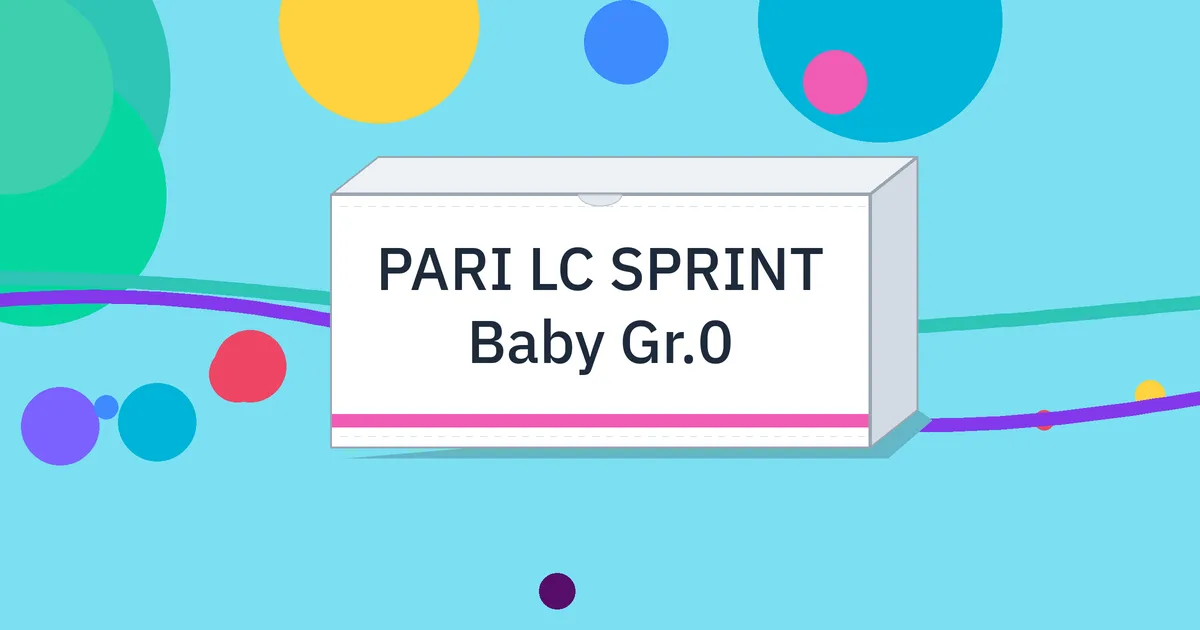 Symbolbild: Packung mit der Aufschrift PARI LC SPRINT Baby Gr.0 (PZN 03870109) – Verfügbarkeit und Bezug in Apotheken in Frankfurt am Main