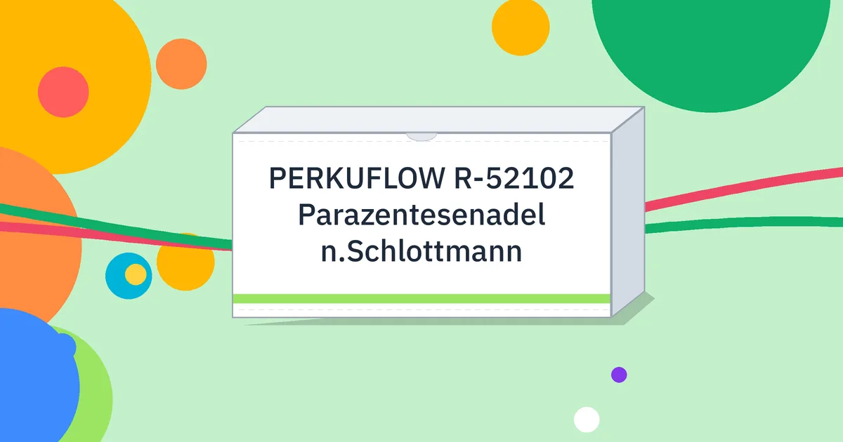 Symbolbild: Packung mit der Aufschrift PERKUFLOW R-52102 Parazentesenadel n.Schlottmann (PZN 19250260) – Verfügbarkeit und Bezug in Apotheken in Frankfurt am Main